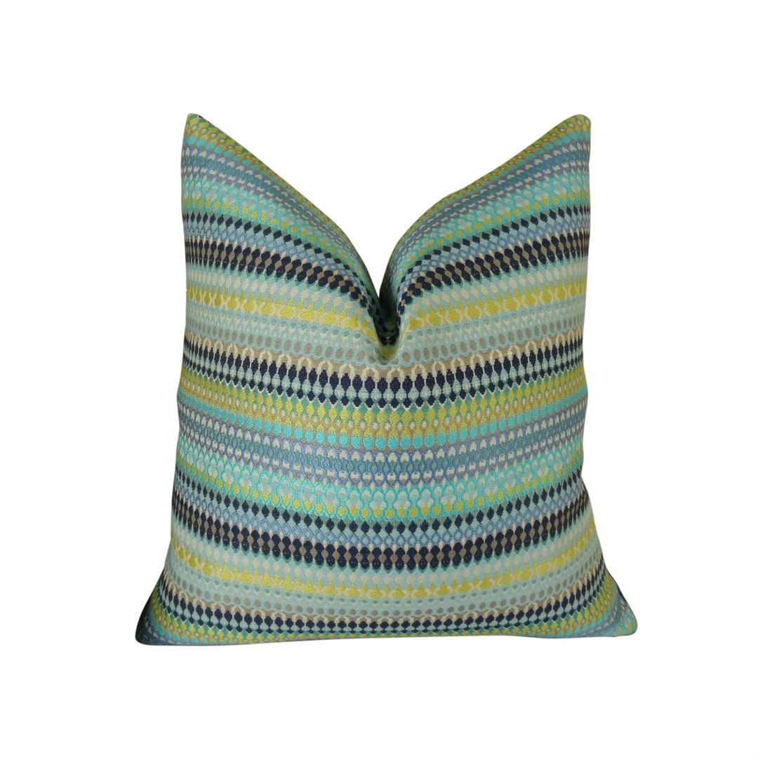 Turquoise Blue Teal Taupe Lime Navy Moroccan Geometric Pillow ...