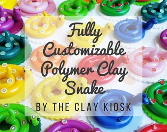 Polymer clay snake | Etsy