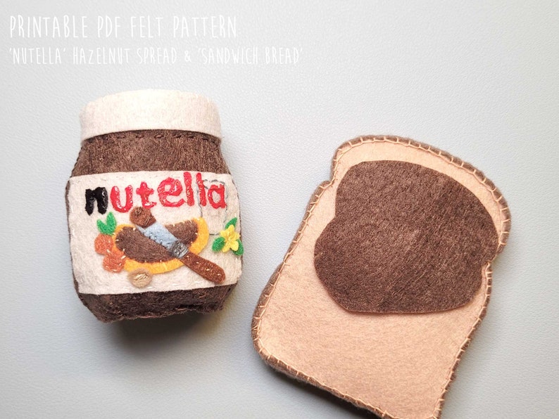 Felt Nutella Making Digital Pattern Downloadable, Felt Food Making ...