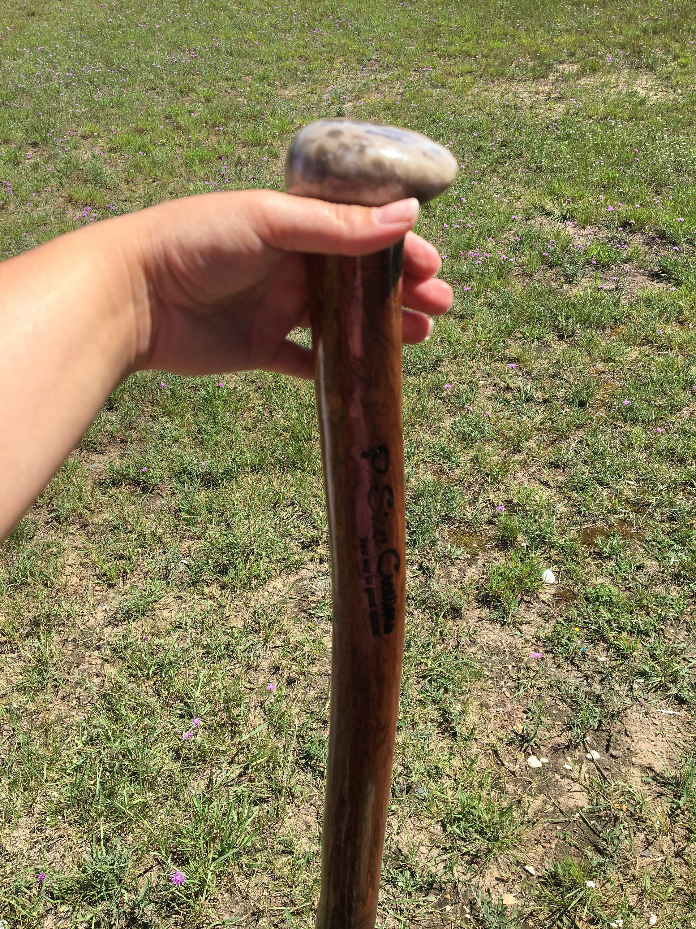Michigan Hardwood and Petoskey Stone Walking Stick