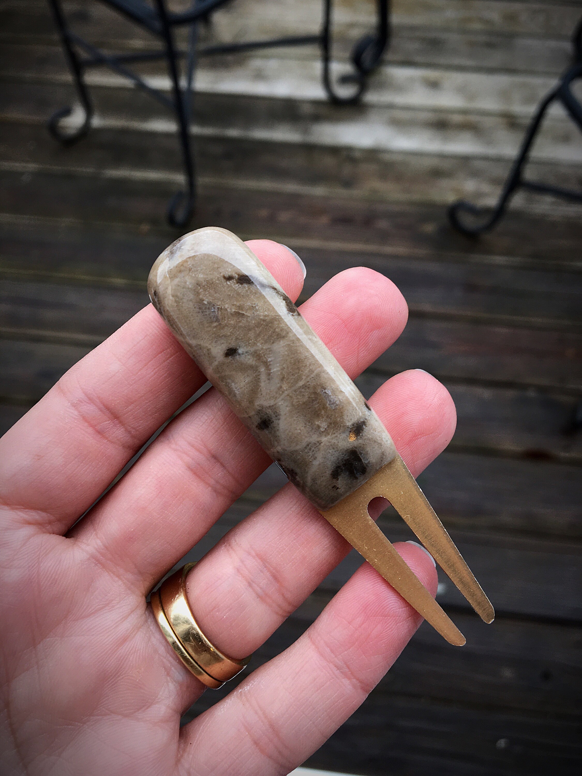 Petoskey Stone Divot Tool