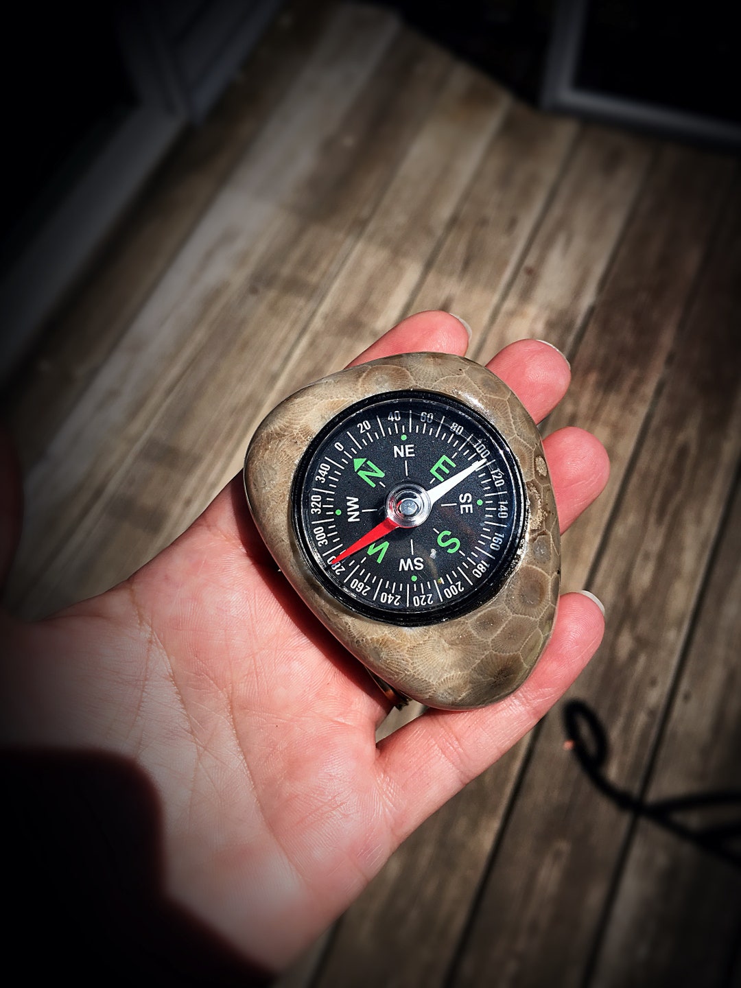 Petoskey Stone Navigation Compass CUSTOM/PRE-ORDER!! - Etsy
