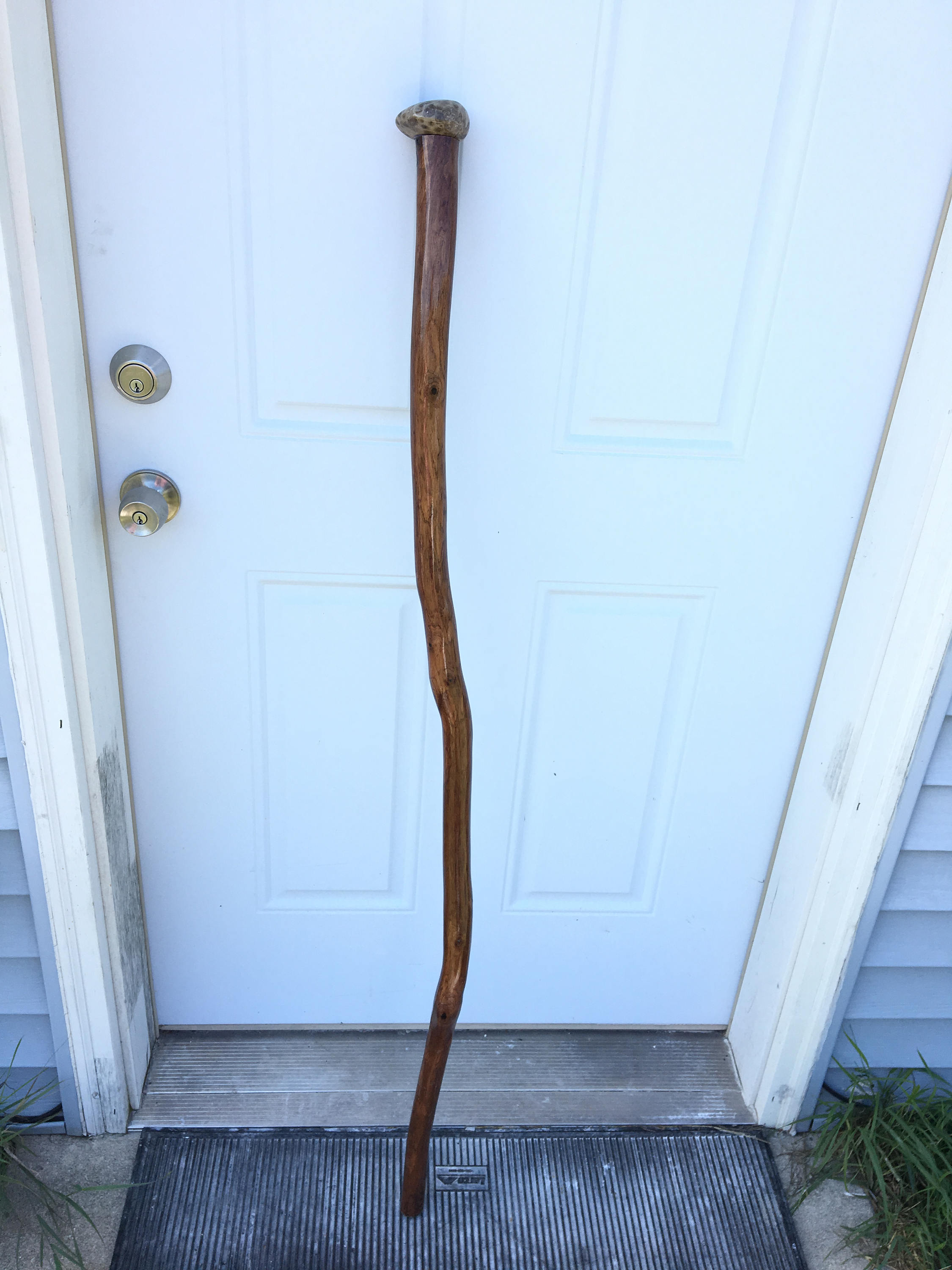 Michigan Hardwood and Petoskey Stone Walking Stick
