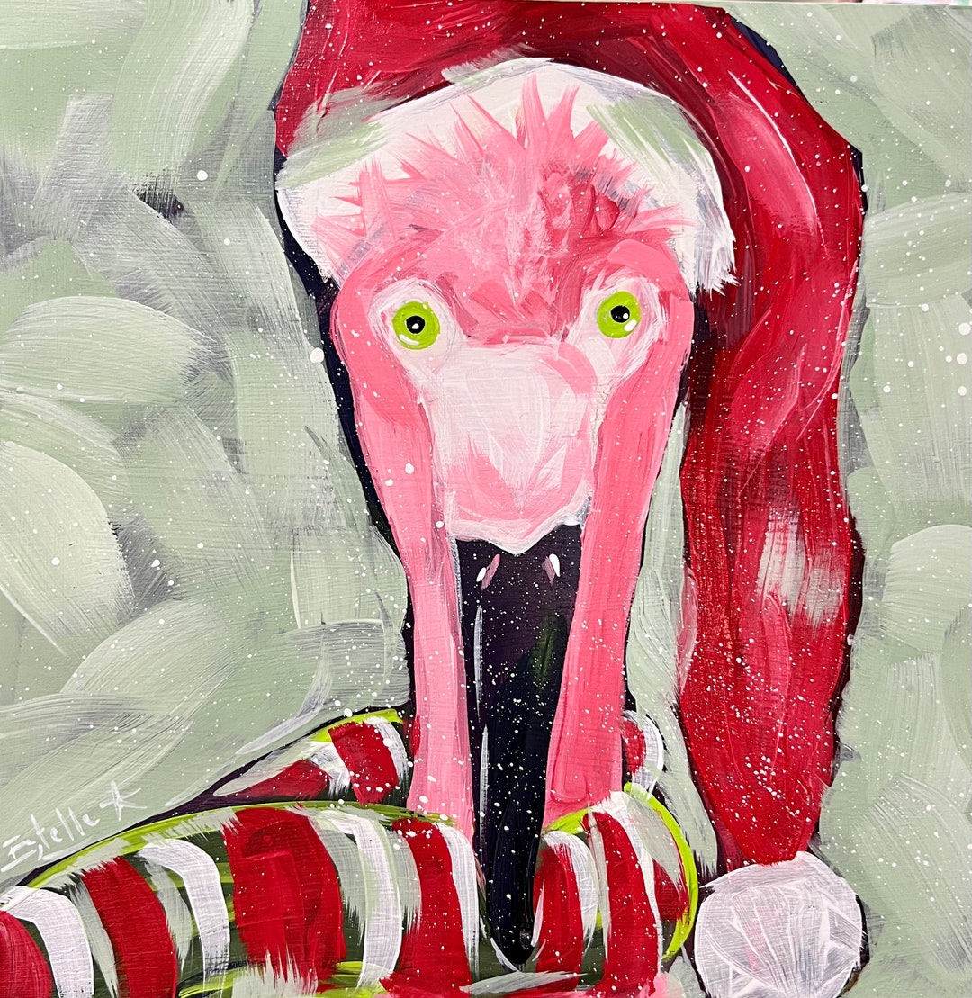 Merry Mingo 10x10 on Cradle Wood Original Painting Acrylic Free Ship - Etsy