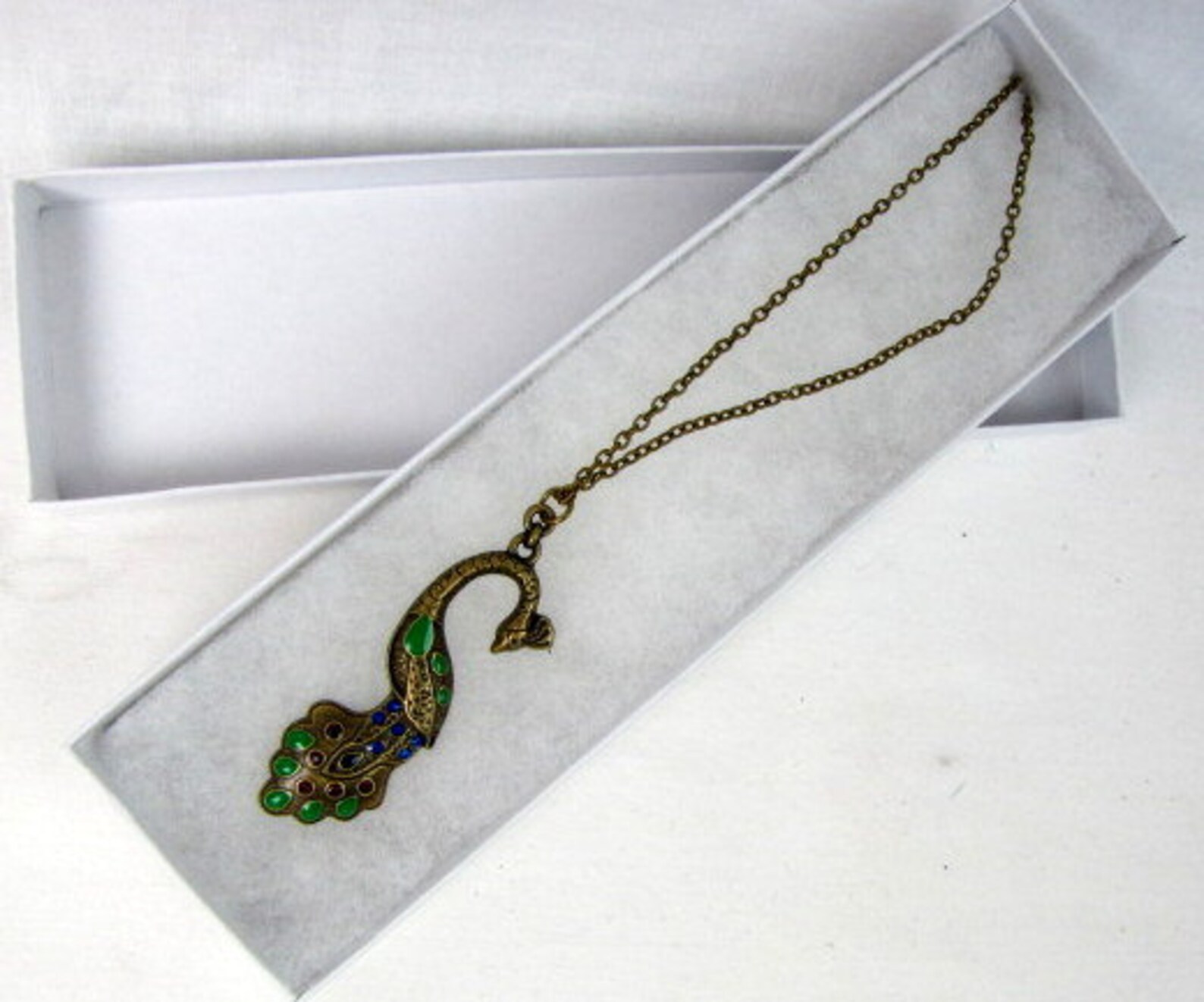 Peacock Necklace / Metal Chain Necklace / Brass Peacock / Handcrafted ...