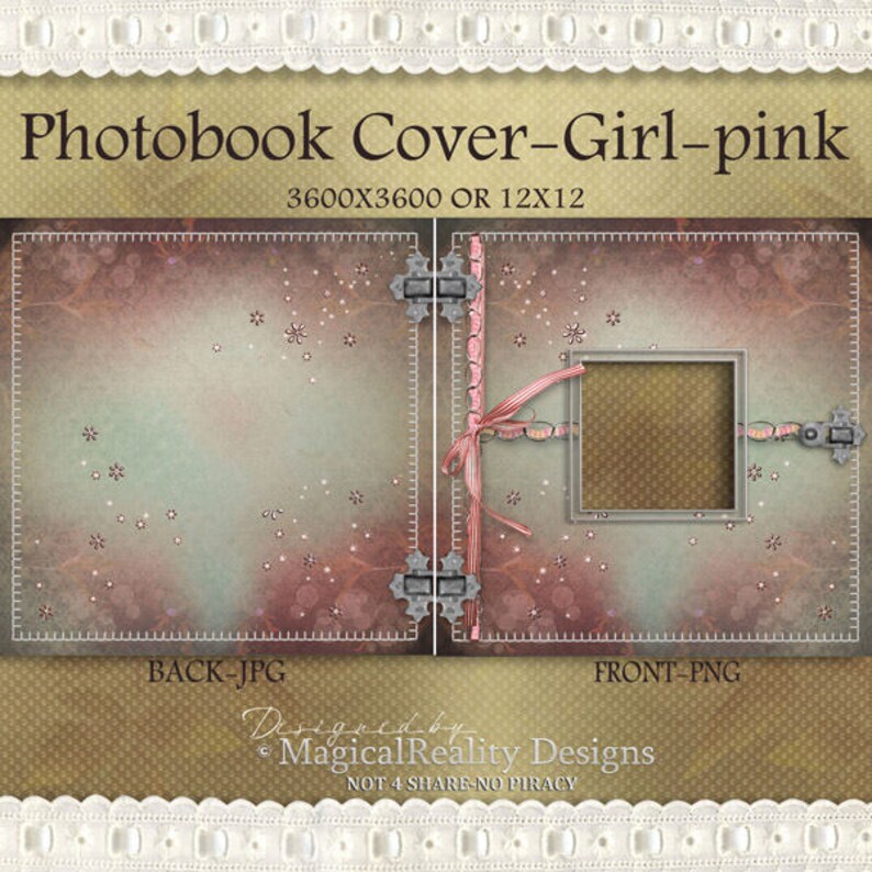 Digital Photobook Cover - Girl {pink} - 12x12 Photobook - Digital ...