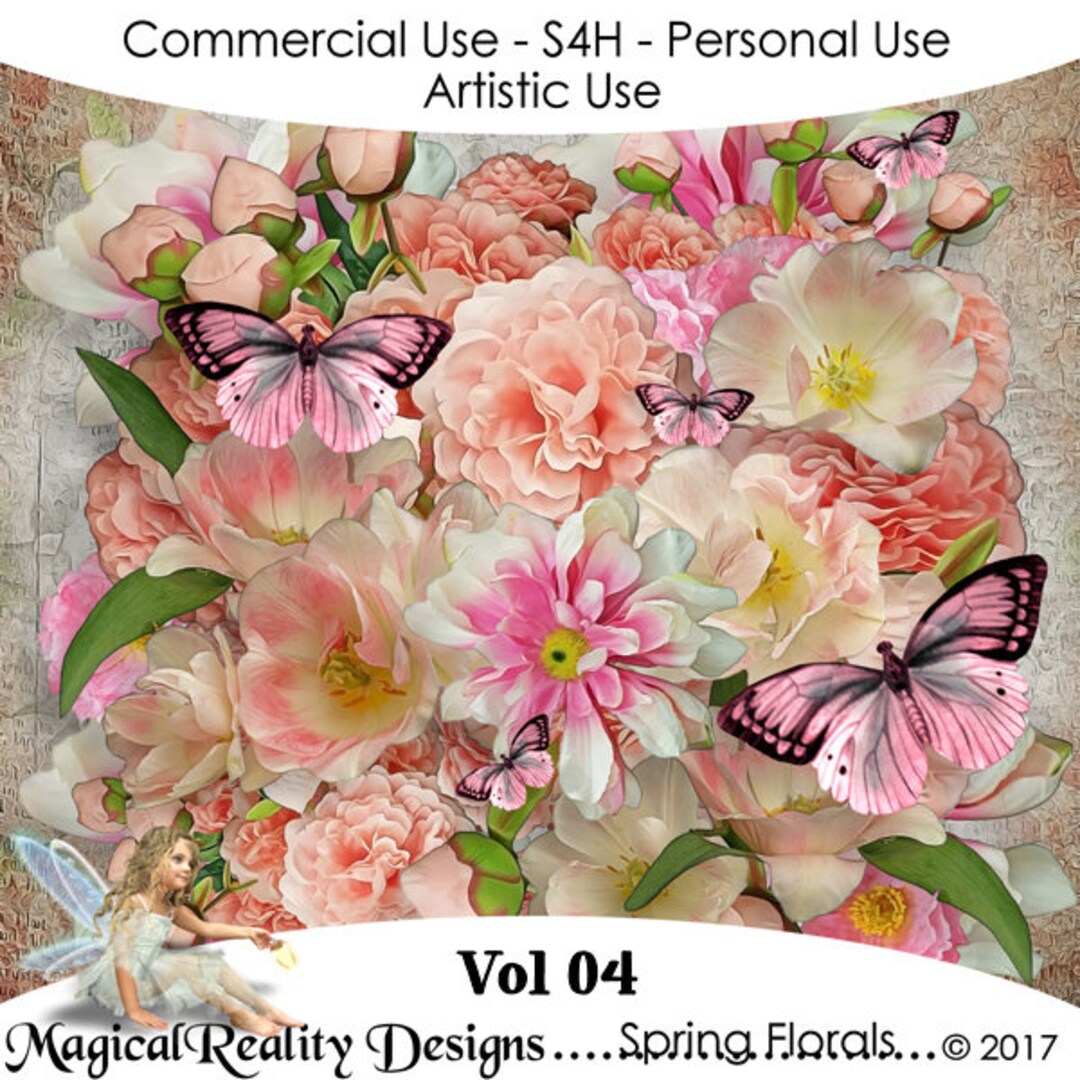 Commercial Use Vol 04 - Spring Flowers - PNG Files - Digital ...
