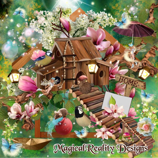 Welcome Magic Spring Embellishments Digital Scrapbook Fantasy Magical ...