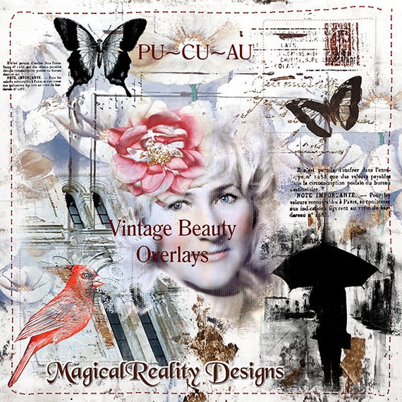 Vintage Beauty Overlays PU-CU-AU by Magicalreality Designs - Etsy Australia