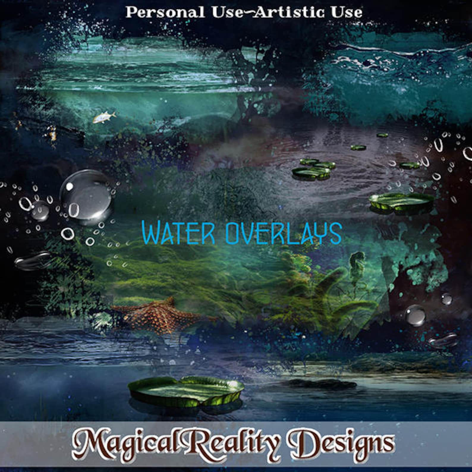 Water Overlays - Photoshop Overlays - Digital Scrapbooking - Digital ...