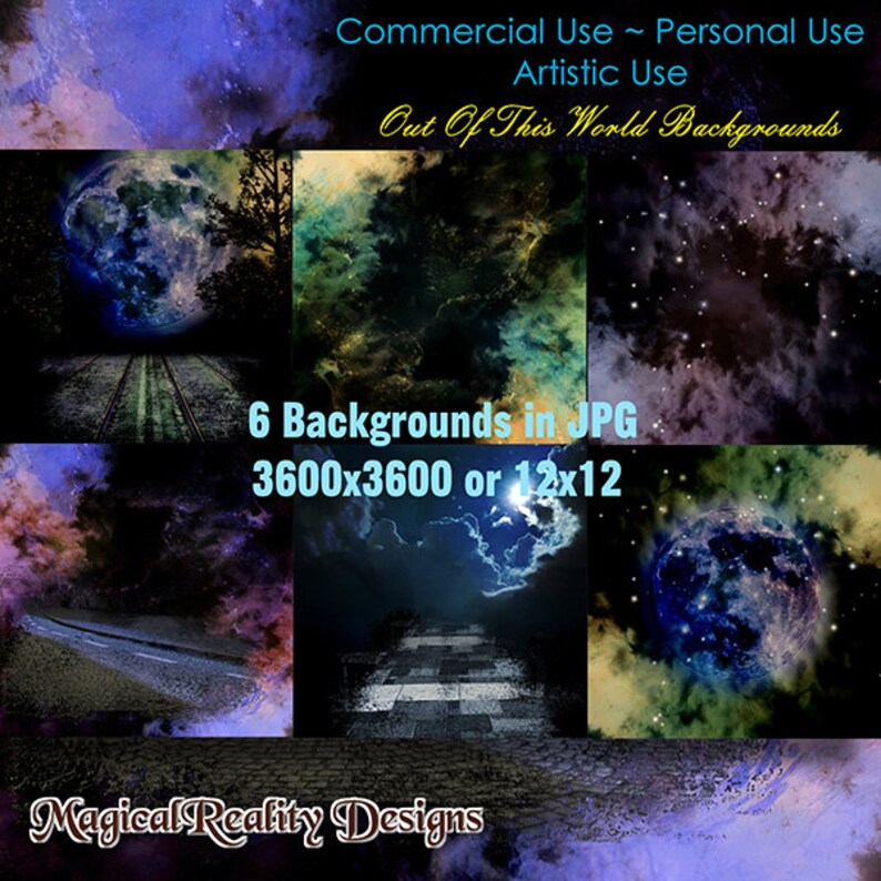 Out of This World Backgrounds Digital Fantasy Backgrounds - Etsy