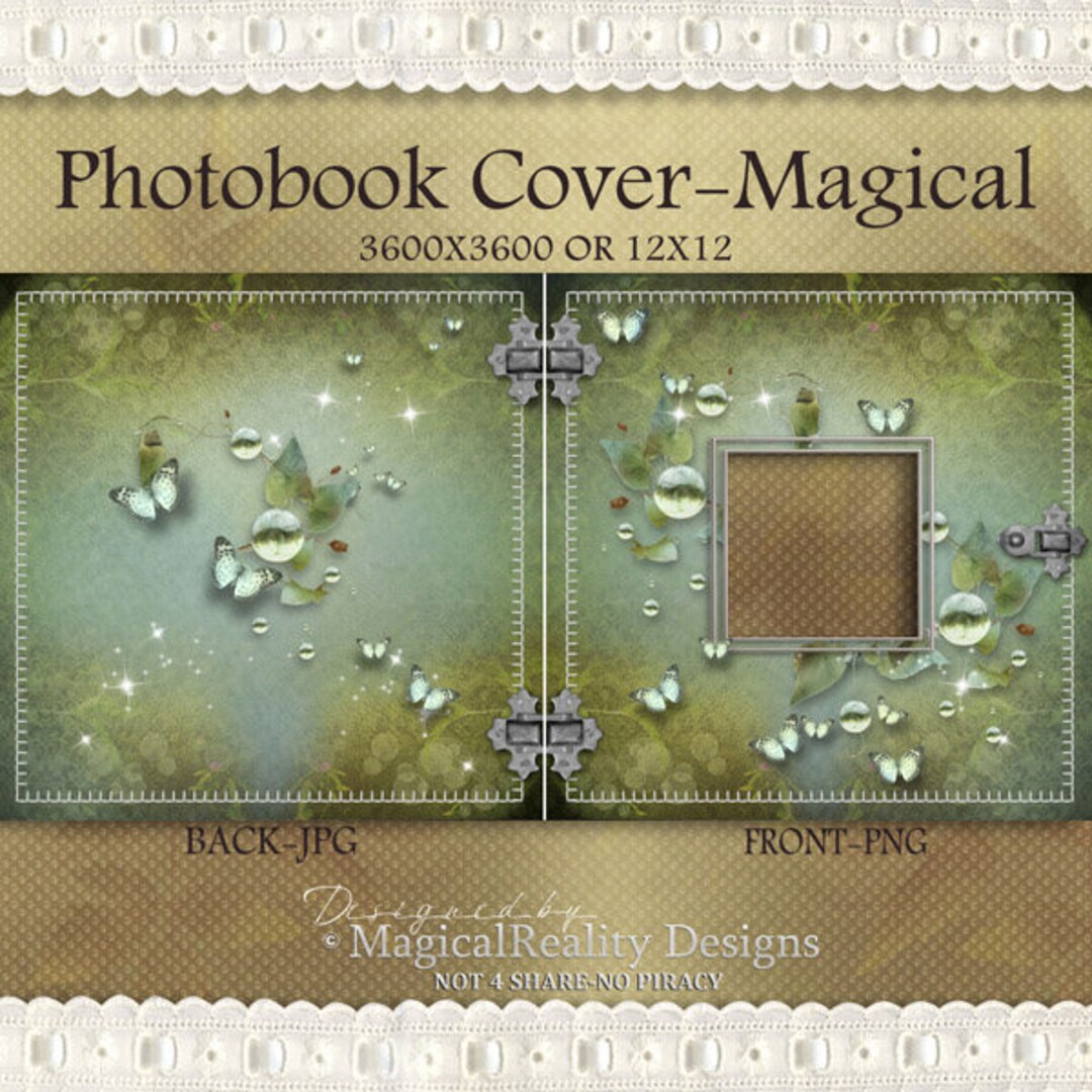 Digital Photobook Cover - Magical - 12x12 Photobook - Digital Scrapbook ...