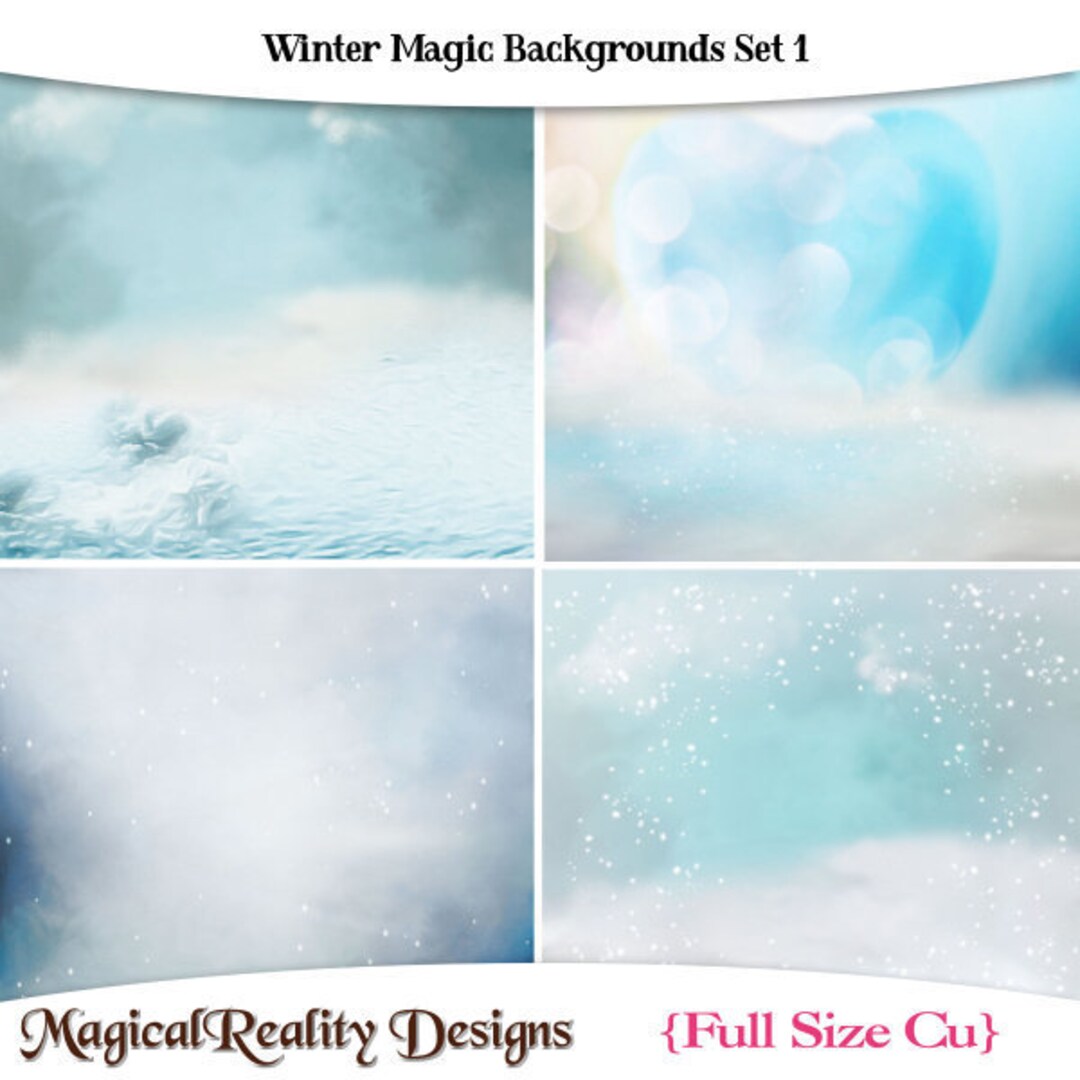 Winter Magic Backgrounds for Commercial Use Digital Scrapbook Kit - Etsy