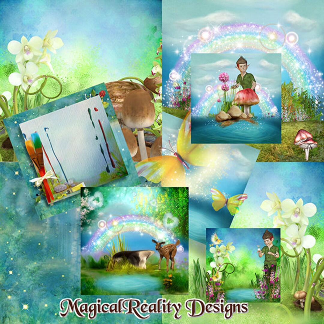 Digital Fantasy Backgrounds - Digital Scrapbook - Welcome Spring ...