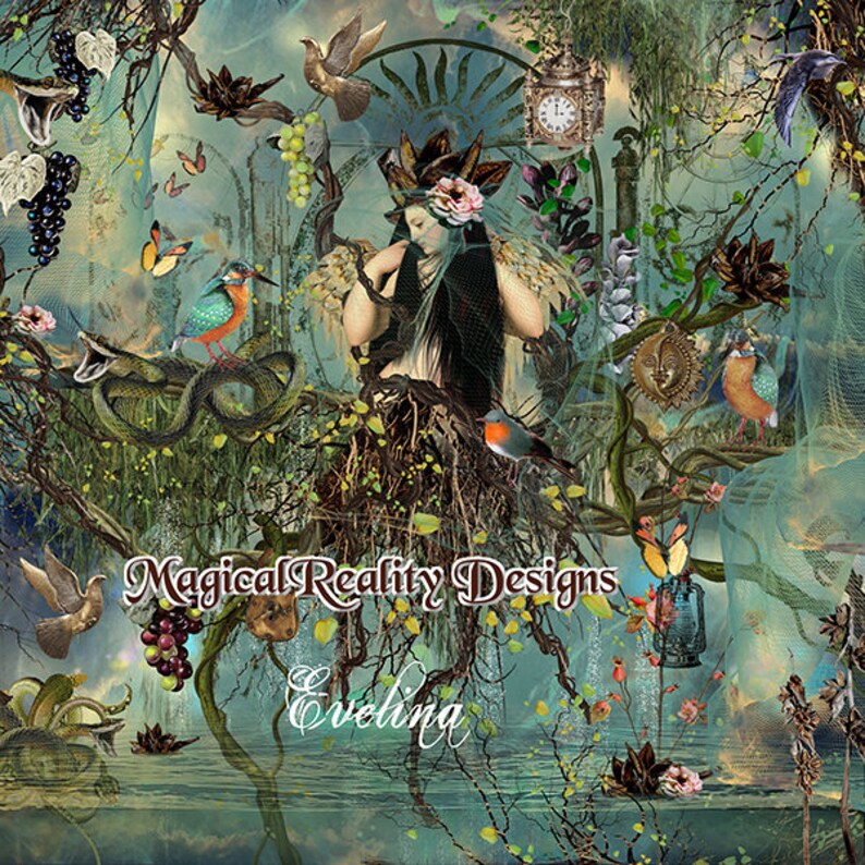 Evelina Digital Scrapbook MEGA Kit Fantasy Scrapbook-magical - Etsy