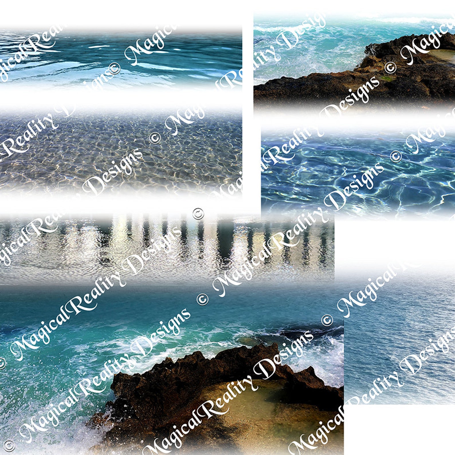 Water Overlays Set 3 Photoshop Overlays Digital Scrapbooking Water ...