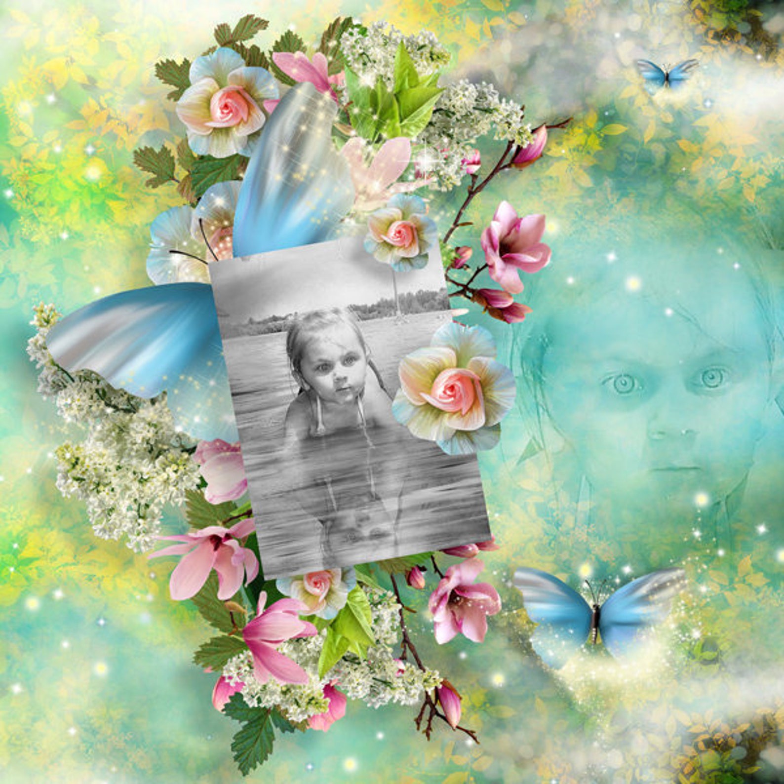 Welcome Magic Spring Embellishments Digital Scrapbook | Etsy