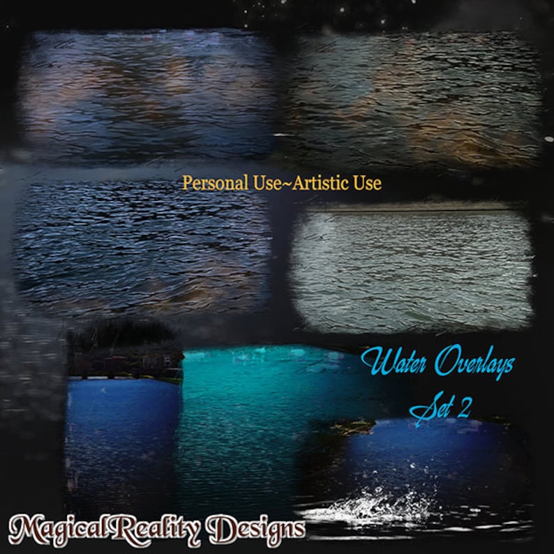 Water Overlays Set 2 - WITH SCRIPT - Photoshop Overlays - Digital ...