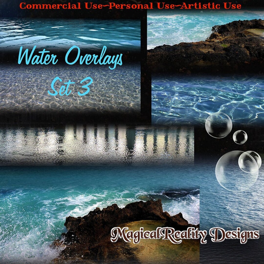 Water Overlays Set 3 - Photoshop Overlays - Digital Scrapbooking ...