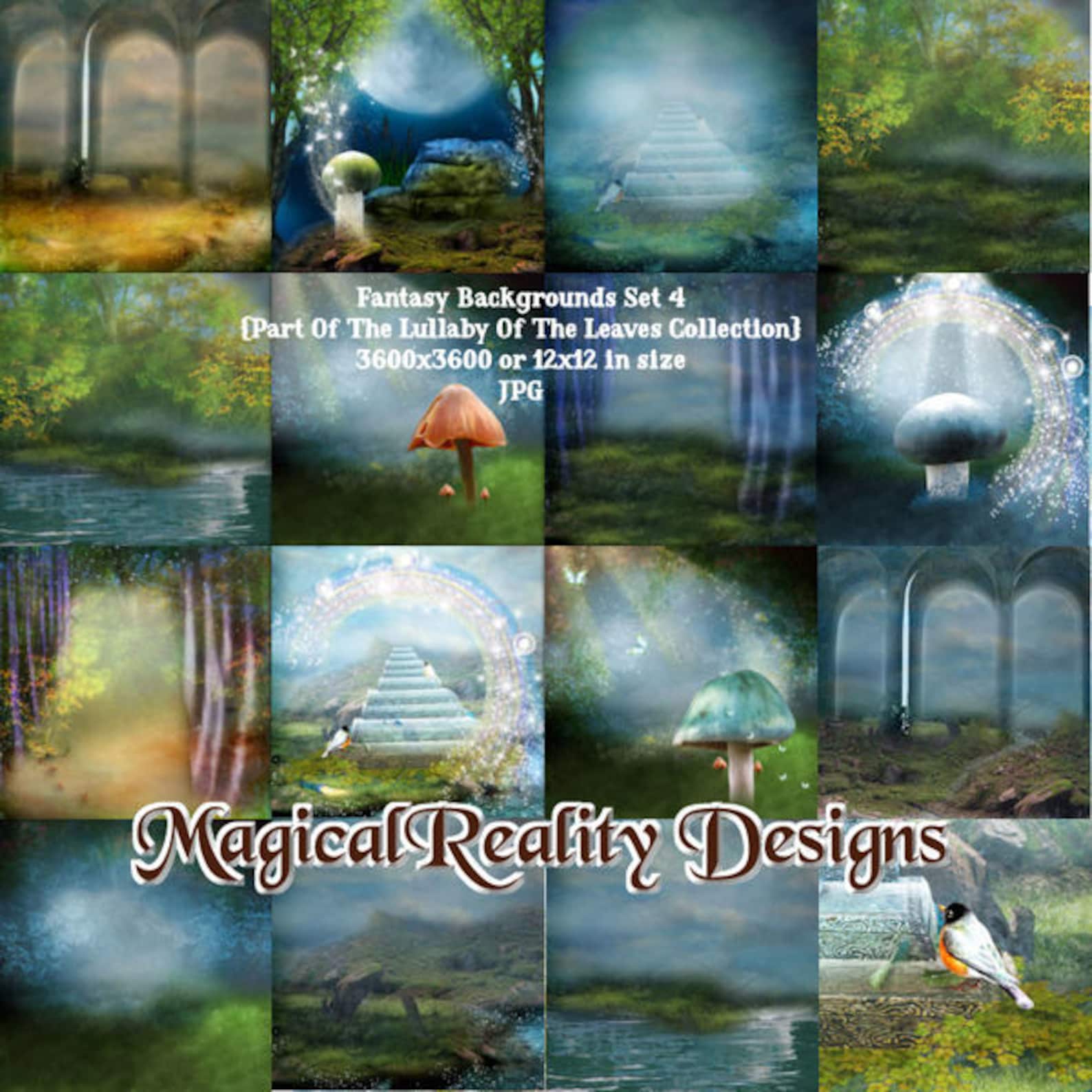 Digital Fantasy Backgrounds {set 4} Digital Scrapbook - Lullaby of the ...