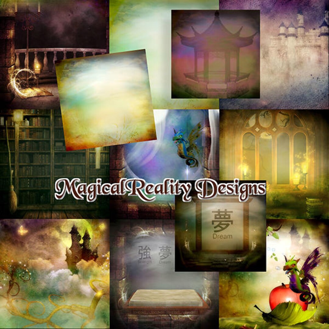 Digital Fantasy Backgrounds {set 2} Digital Scrapbook - Legends of the ...