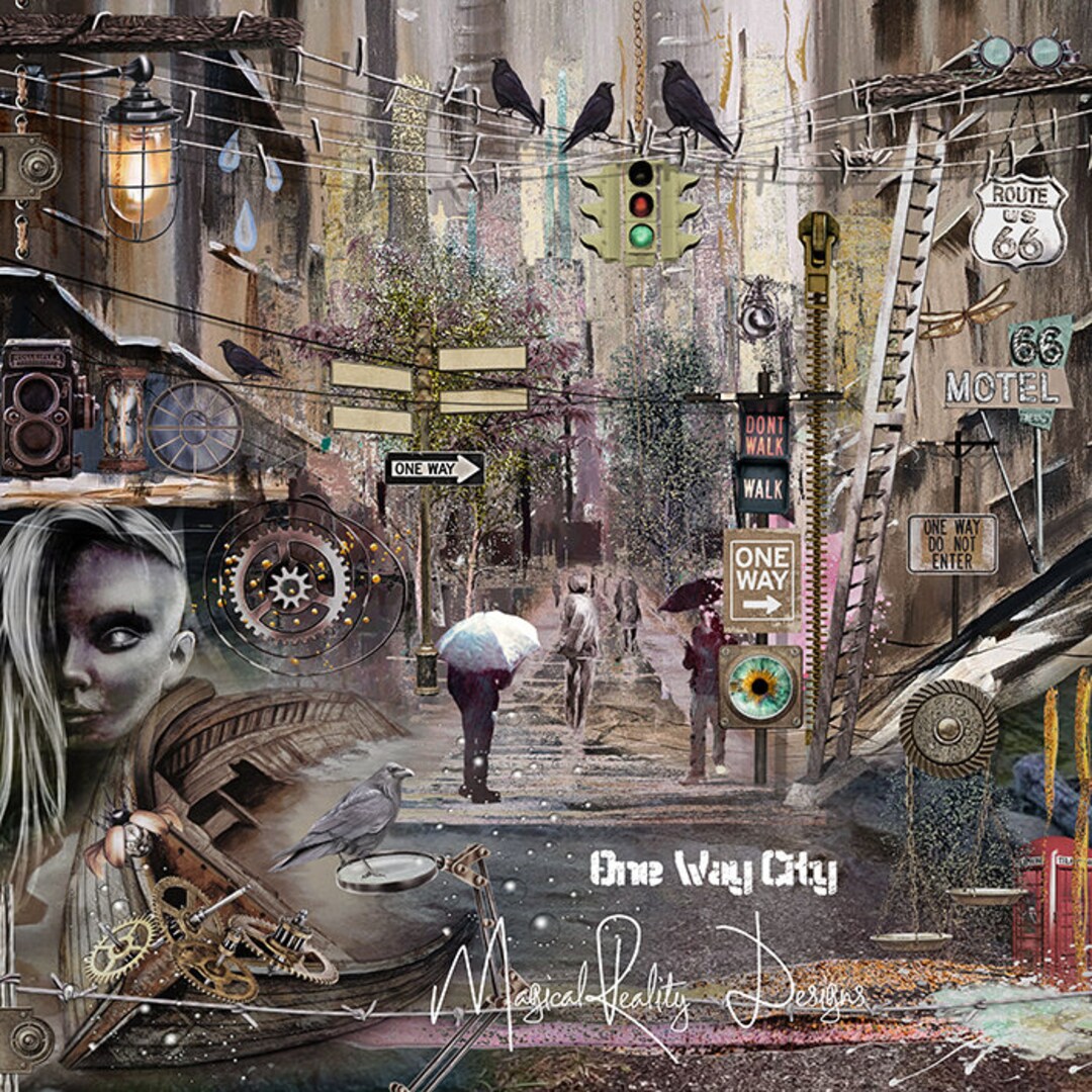One Way City - Mega Kit - Digital Scrapbooking - Photoshop Overlays ...