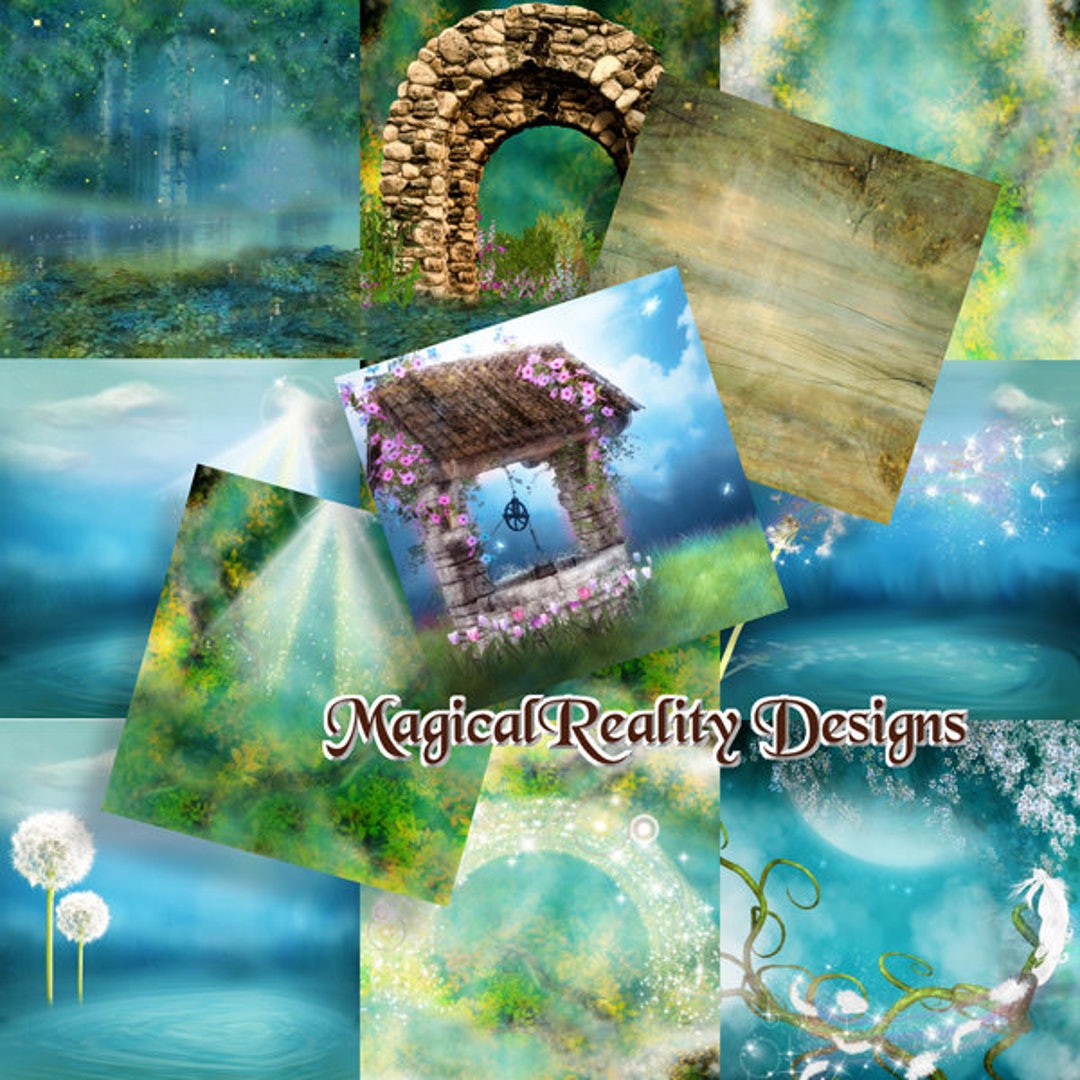Digital Fantasy Backgrounds - Digital Scrapbook - Welcome Magic Spring ...