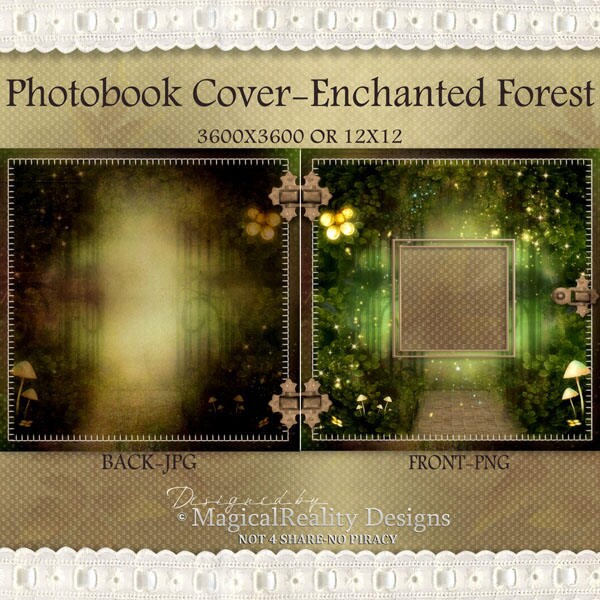 Digital Photobook Cover - Enchanted Forest - 12x12 Photobook - Digital ...