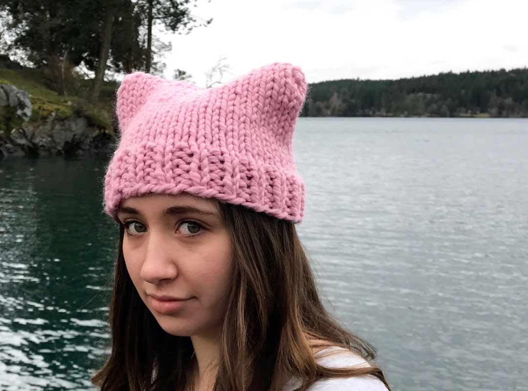 Pink Cat Hat Pink Hat Pink Pussy Hat Etsy