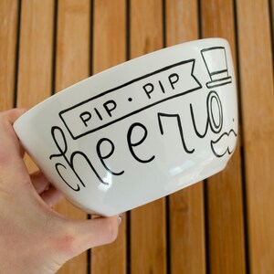 Pip Pip Cheerio Cereal Bowl Hand Painted Cereal Bowl - Etsy