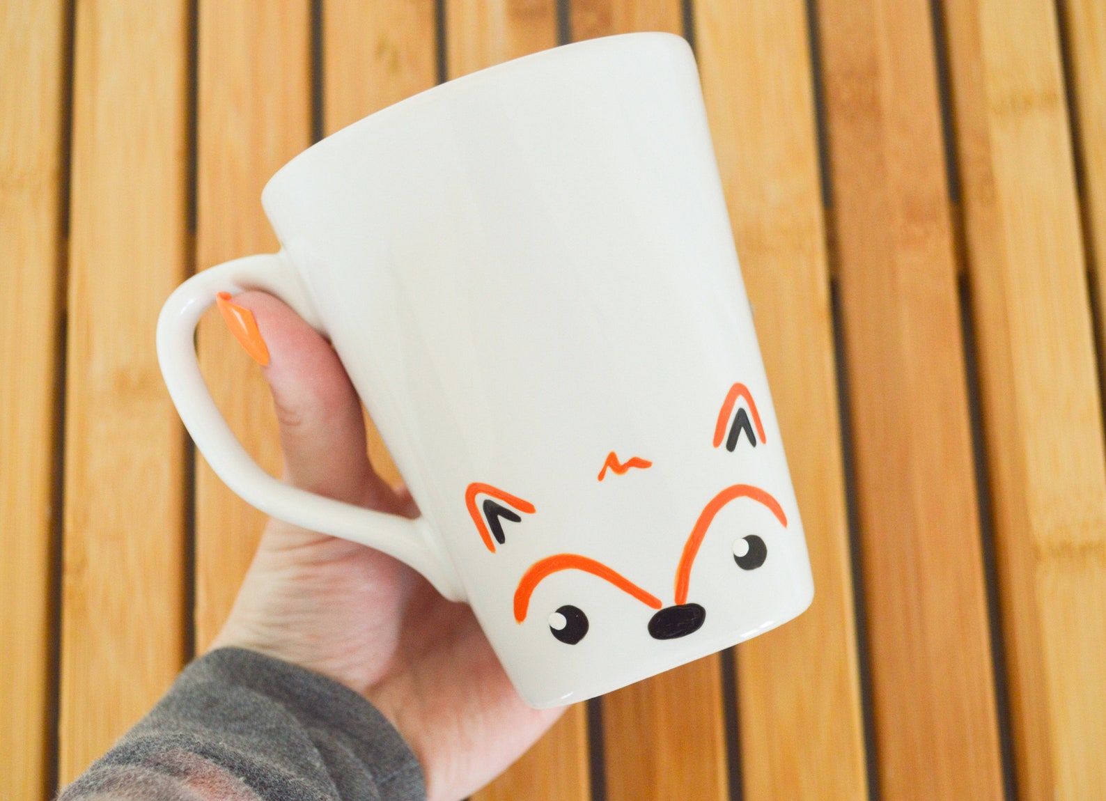 Fox Animal Collection Hand Painted Mug | Etsy