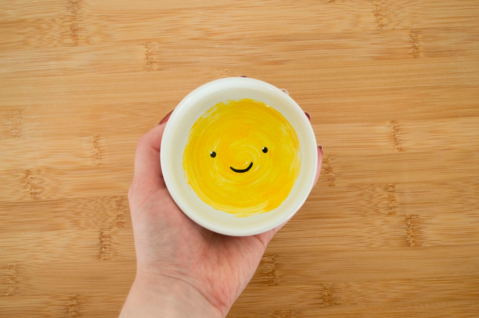 Smiley Face Dish Hand Painted Small Bowl | Etsy