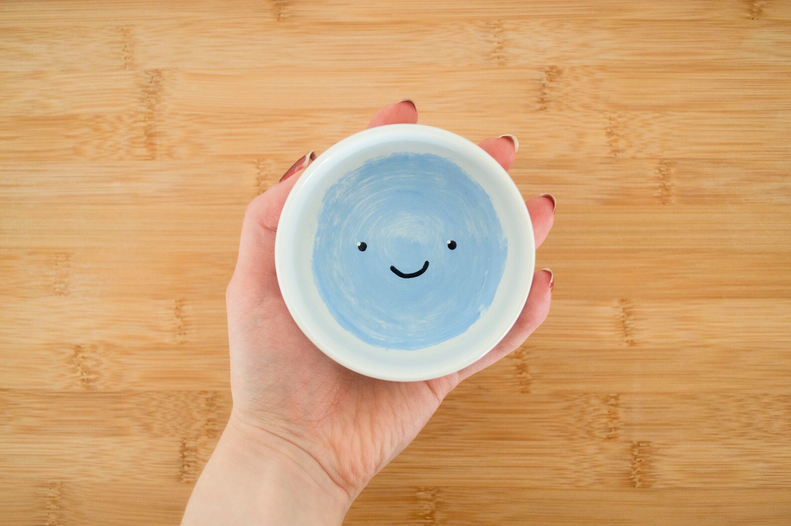 Smiley Face Dish Hand Painted Small Bowl | Etsy