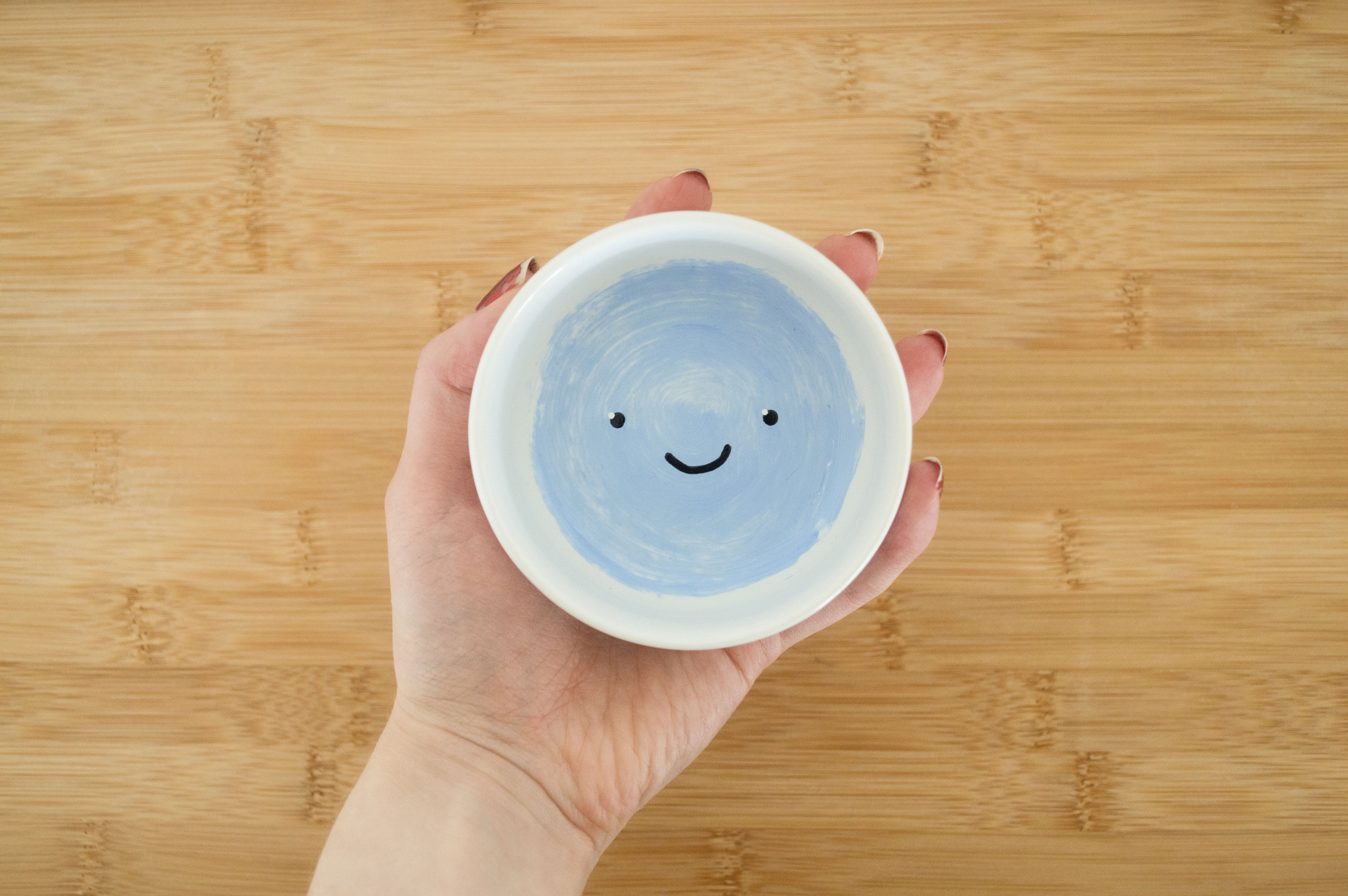 Smiley Face Dish Hand Painted Small Bowl | Etsy