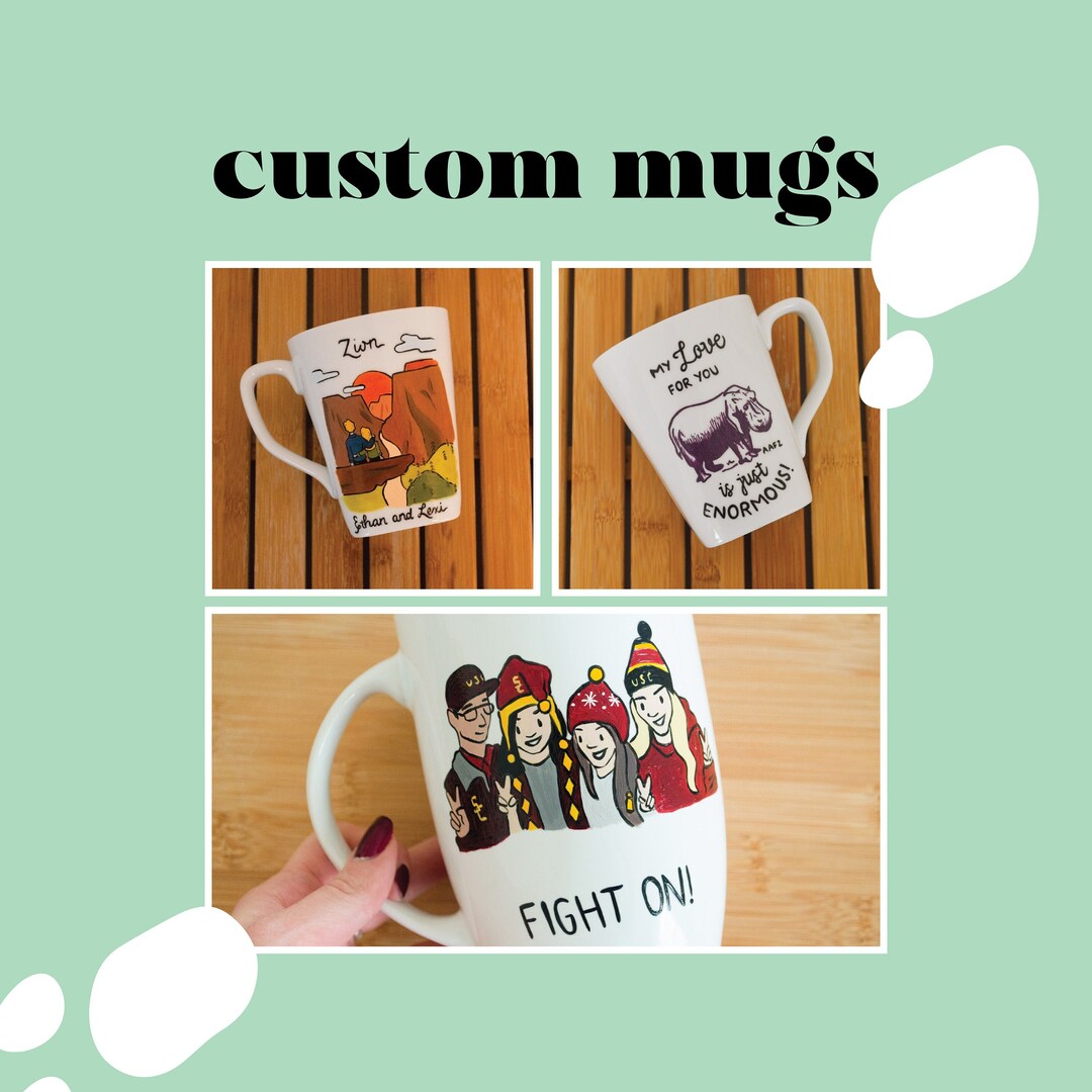 Custom Hand Painted Mug Personalized Mug - Etsy