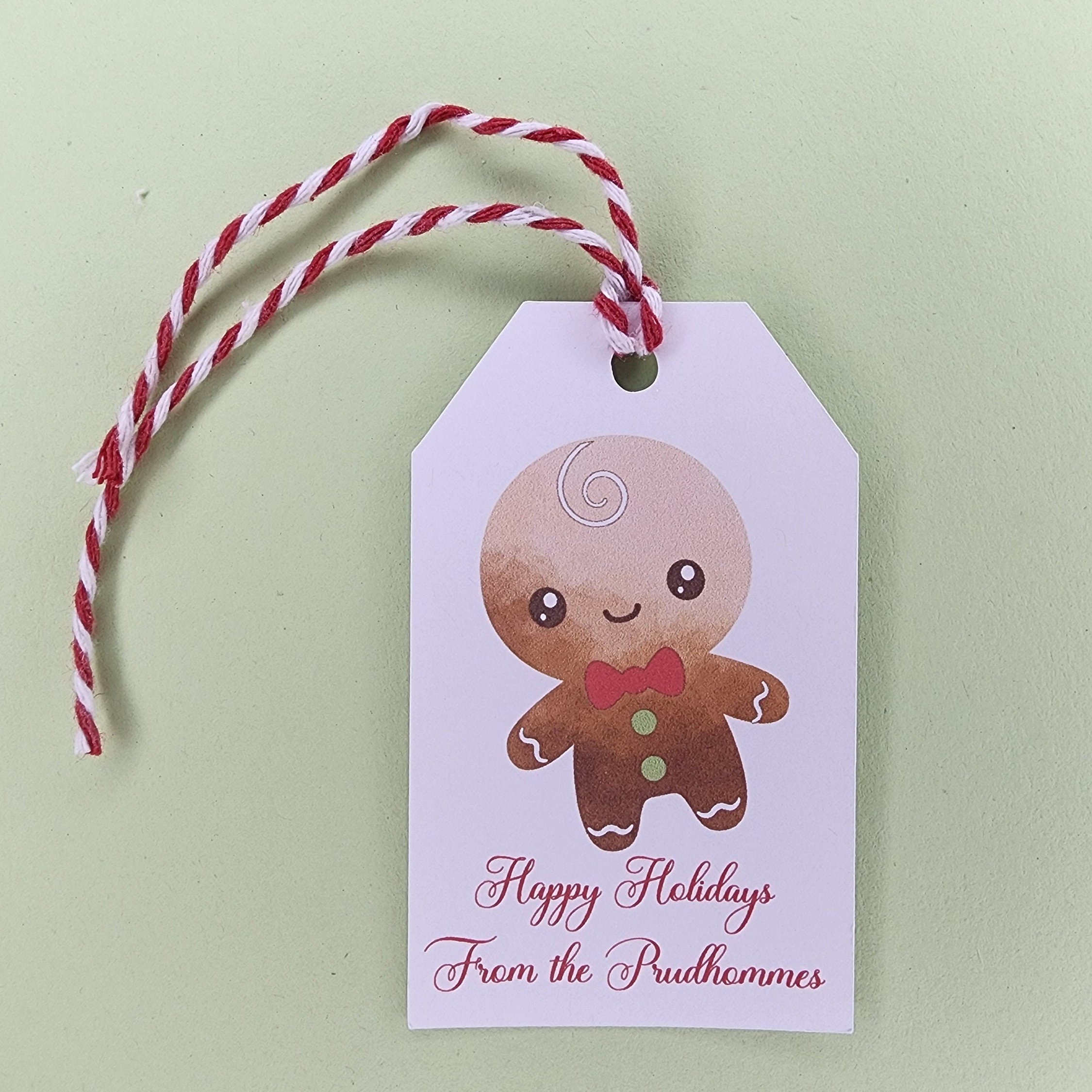 Personalized Gingerbread Man Gift Tags Gingerbread Present - Etsy