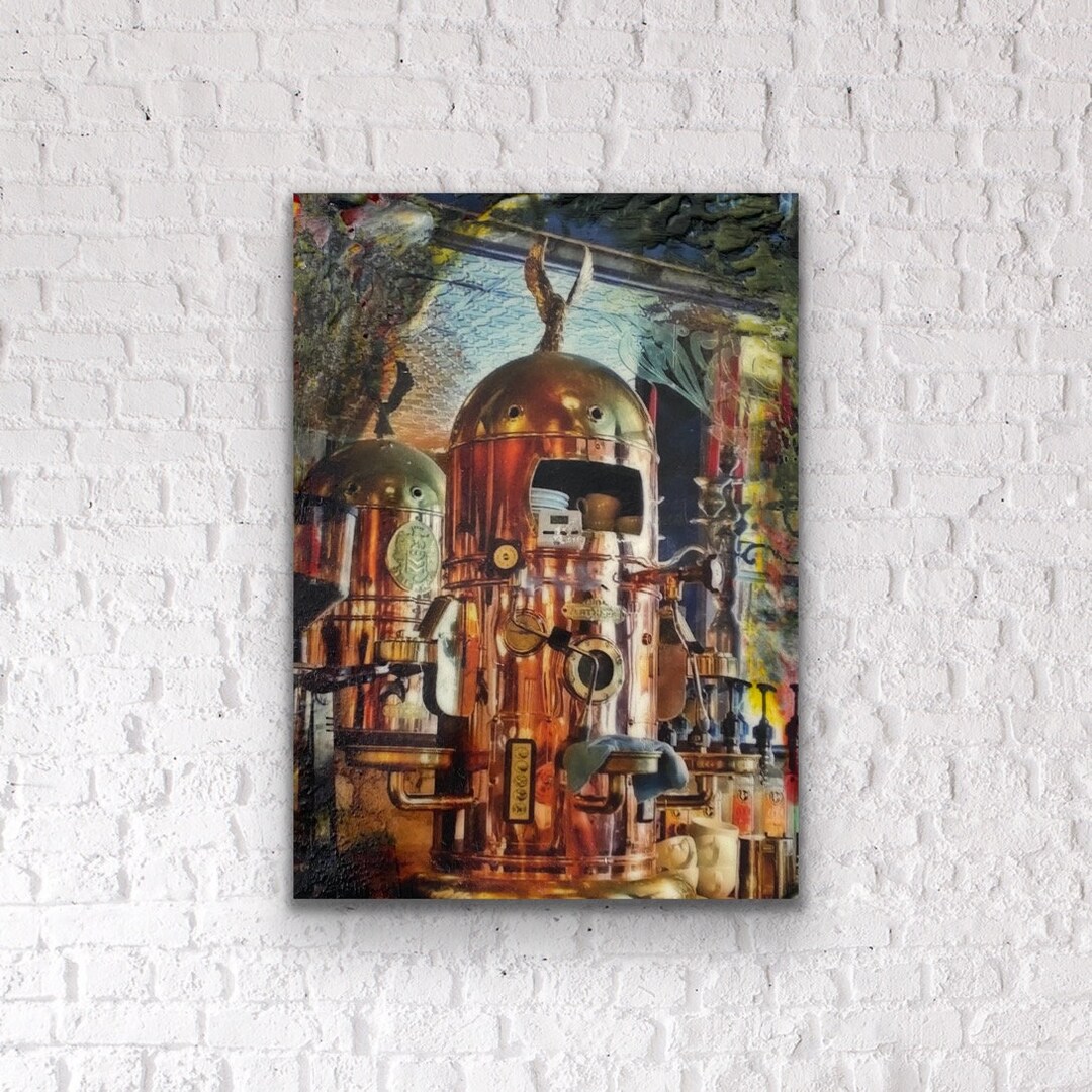 Espresso Machine Art | Cafe Art | Coffee Art | Mid Century Modern Art ...