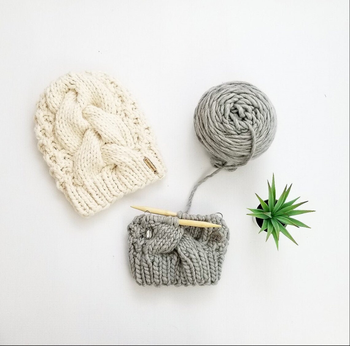 Helen Braid Beanie Knit Hat Pattern, Bulky and Super Bulky Hat Pattern ...