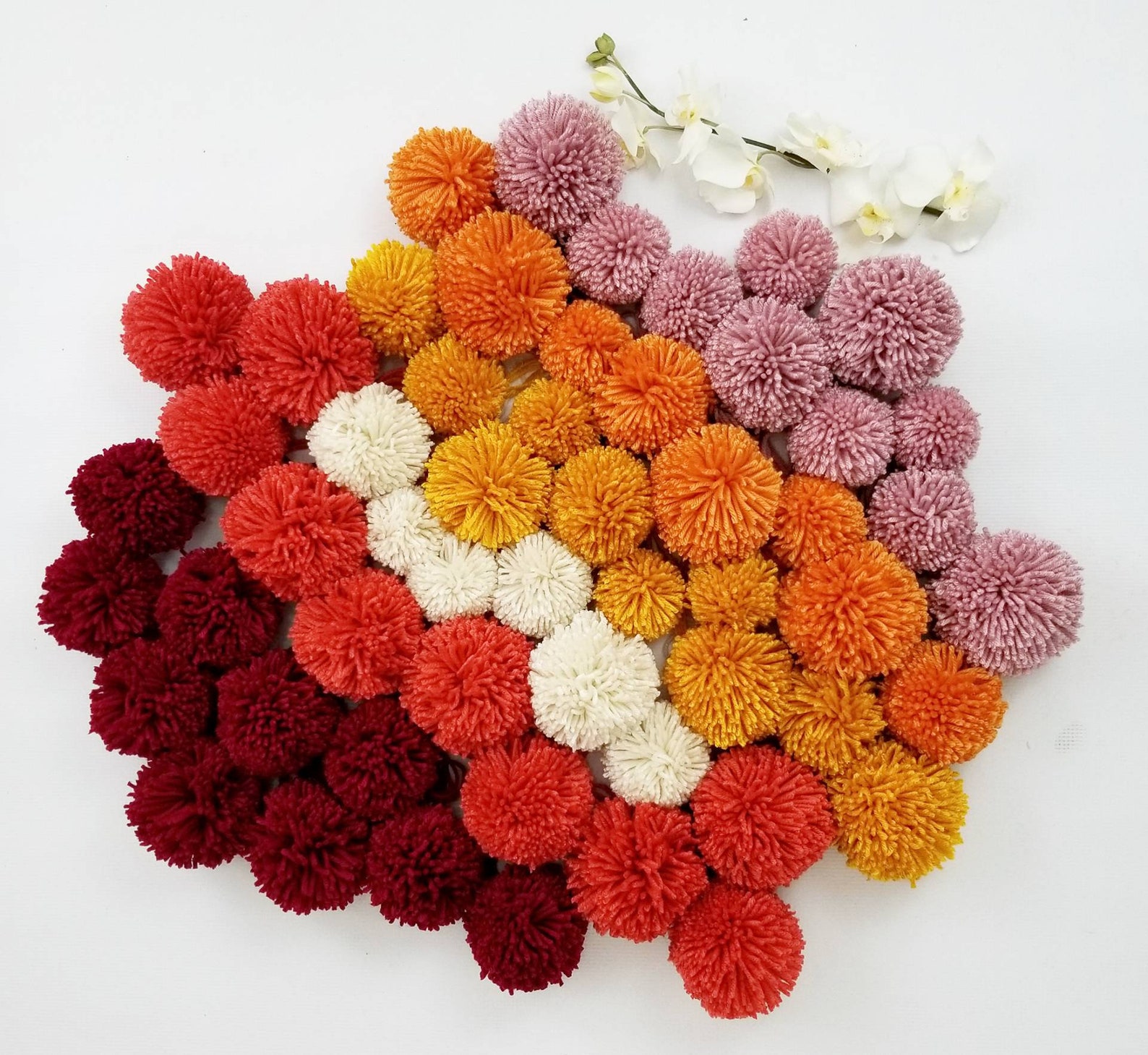 Yarn Pom Pom Custom Color Yarn Pom Hat Topper Keychain Pom - Etsy