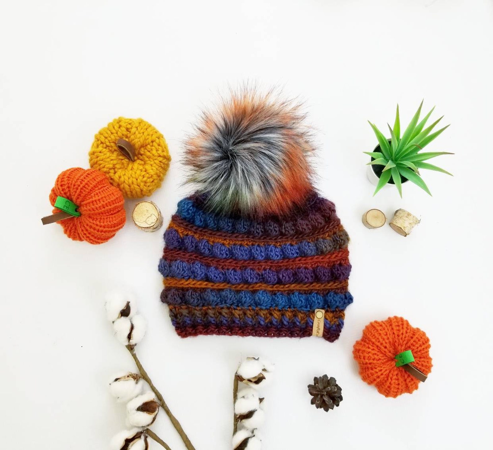 Pattern, Bobble Crochet Toque Pattern, Cobblestone Beanie, Crochet Hat ...