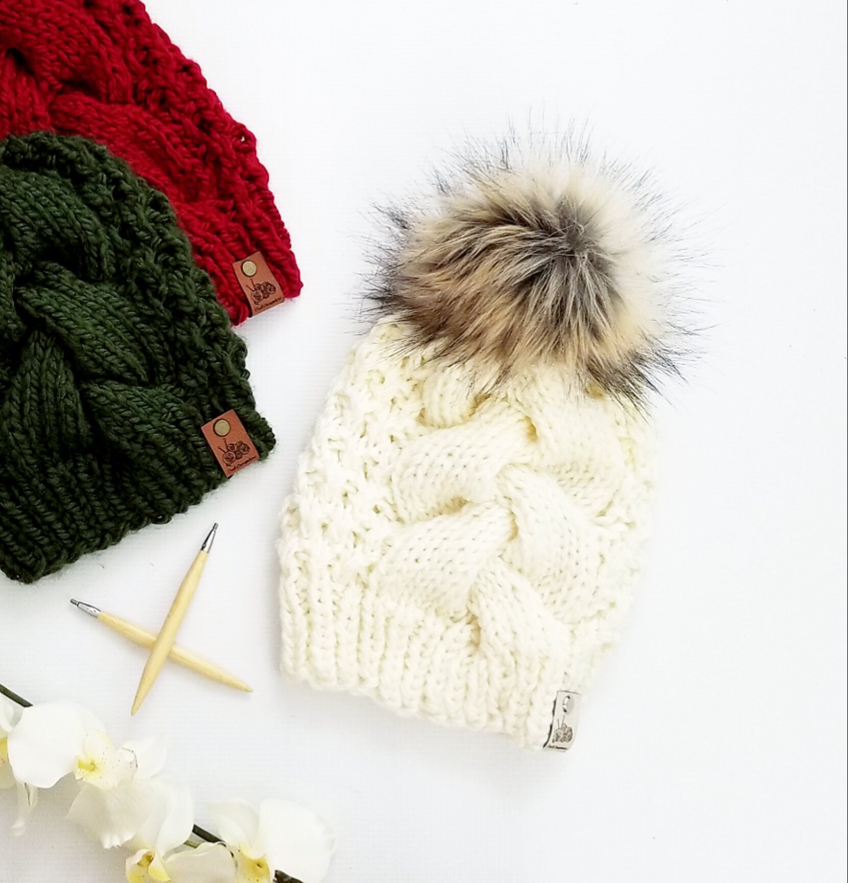 Helen Braid Beanie Knit Hat Pattern, Bulky and Super Bulky Hat Pattern ...