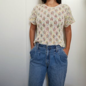 Knitting Pattern, Perilla Leaf Lace Tee, Lace Top Pattern in DK Weight ...