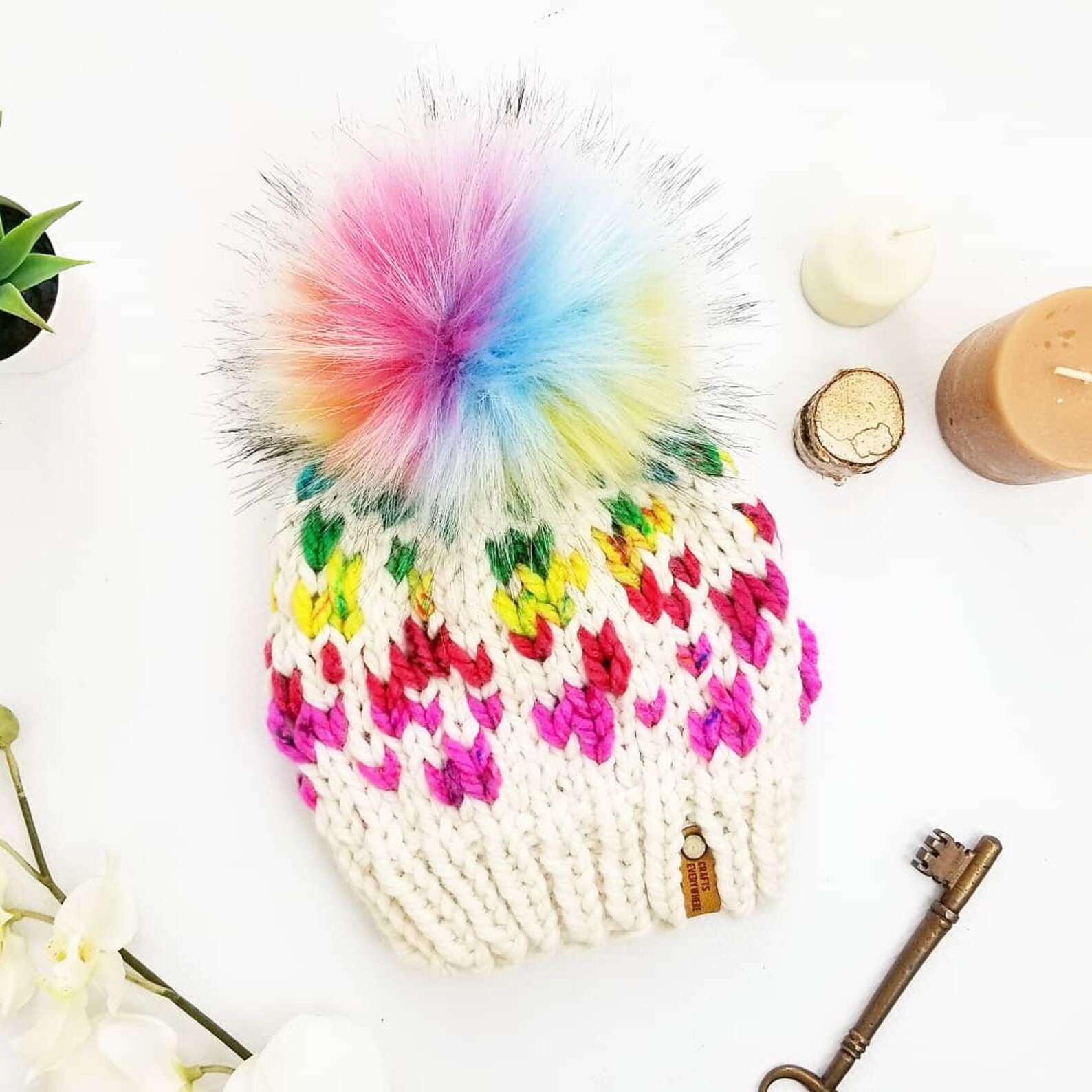Roar Beanie Knit Hat Pattern, Knit Toque Pattern, Knit PDF Pattern - Etsy