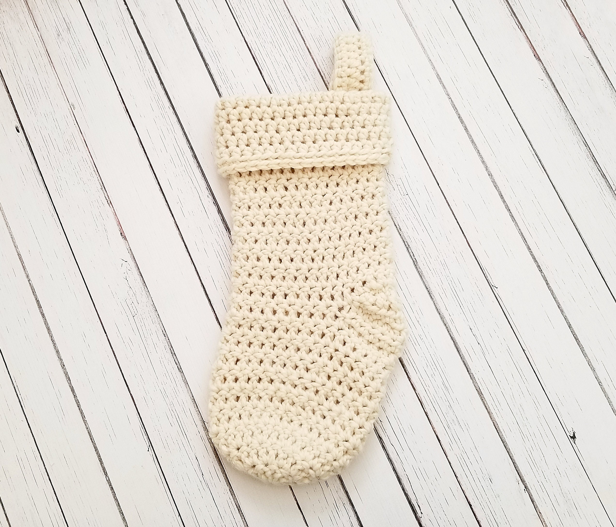 Pattern, Farmhouse Christmas Stocking Pattern, Crochet Christmas ...