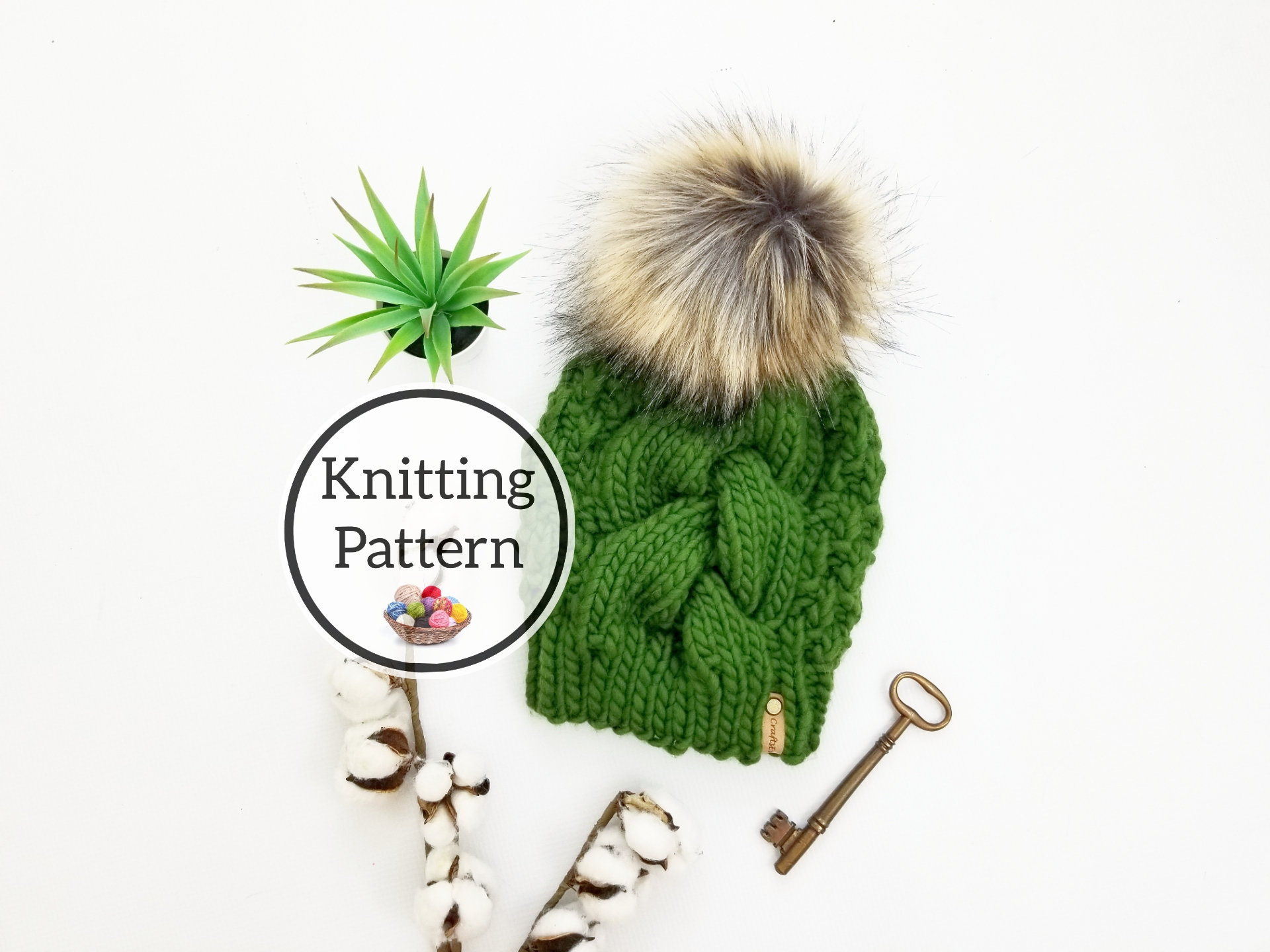 Helen Braid Beanie Knit Hat Pattern, Bulky and Super Bulky Hat Pattern ...