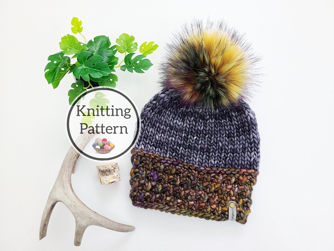 Tris Brimless Beanie Knit Hat Pattern, Knitting Pattern in 5 Sizes ...
