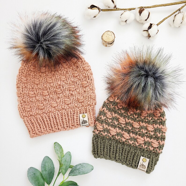 Athena Beanie Knit Hat Pattern Bulky Knit Toque Pattern | Etsy