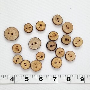 Rustic Wooden Buttons Set of 8 Buttons Rustic - Etsy