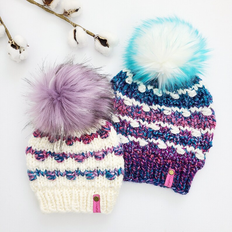 Athena Beanie Knit Hat Pattern Bulky Knit Toque Pattern | Etsy