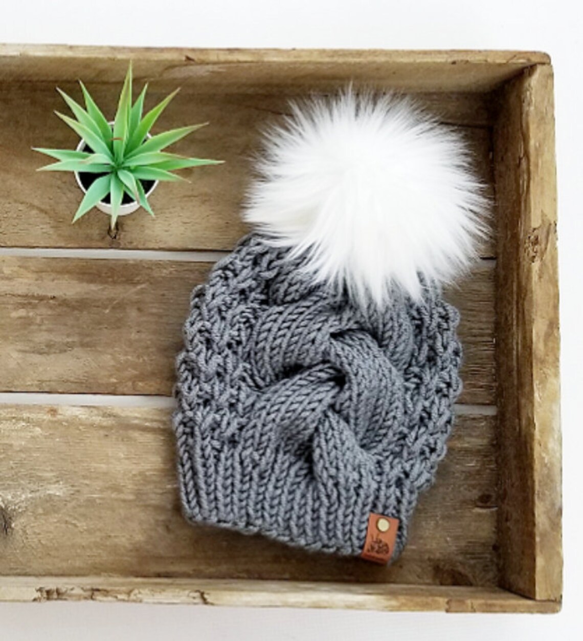 Helen Braid Beanie Knit Hat Pattern, Bulky and Super Bulky Hat Pattern ...